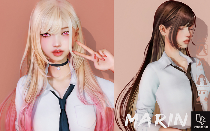 Second Life Marketplace - [monso] Marin Hair (demo)