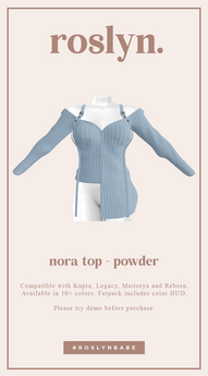 Second Life Marketplace - roslyn. nora top. powder