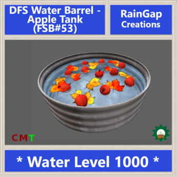 Second Life Marketplace - DFS Water Barrel - Apple Tank (FSB#53) ACTUAL ...