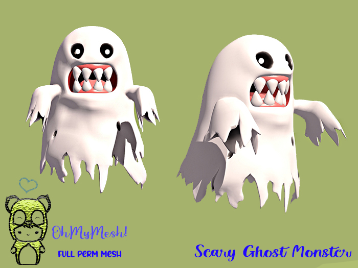 Second Life Marketplace - OhMyMesh! Scary Ghost Monster - Full Perm Mesh