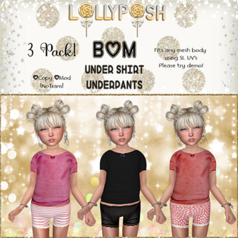 Second Life Marketplace - {LollyPosh} BOM Undergarments - Darks