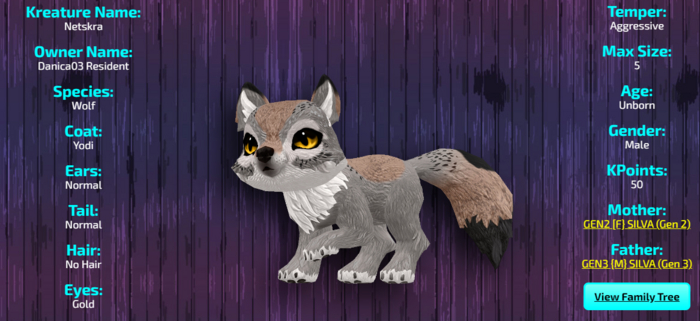 Second Life Marketplace - Kreature Breedable WOLF GEN3 NET