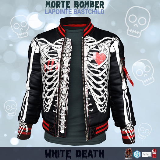 Second Life Marketplace - Bomber Jacket WHITE DEATH