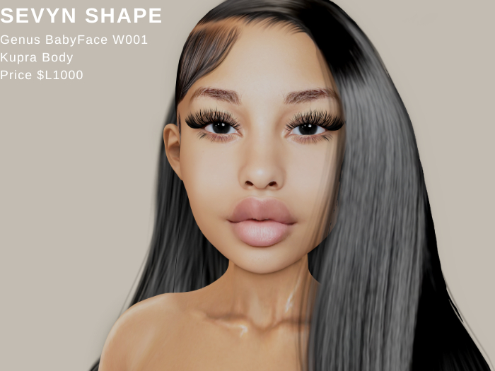 Second Life Marketplace - Sevyn Shape Genus Baby Face W001 + Kupra Body