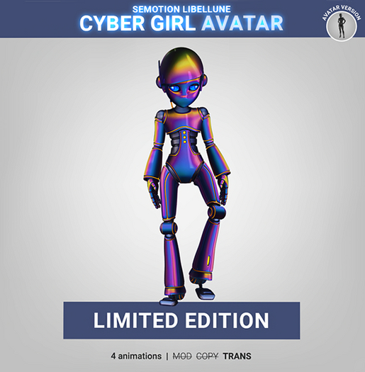 Second Life Marketplace - SEmotion Libellune Cyber Girl Avatar LIMITED
