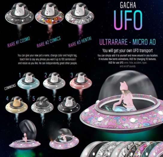Second Life Marketplace - ~MR~ UFO Cat ~COMICS RARE#2