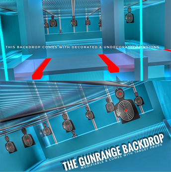 Second Life Marketplace - GUN RANGE BACKDROP SET (MODIFIABLE)