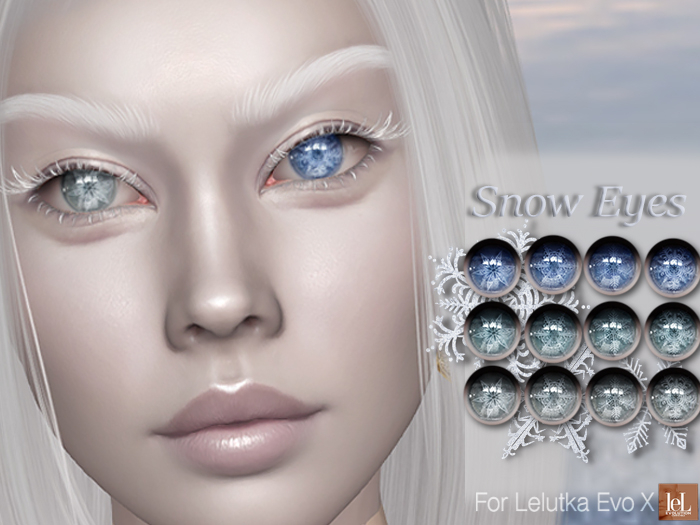 Second Life Marketplace - Snow Eyes - Applier for Lelutka EvoX