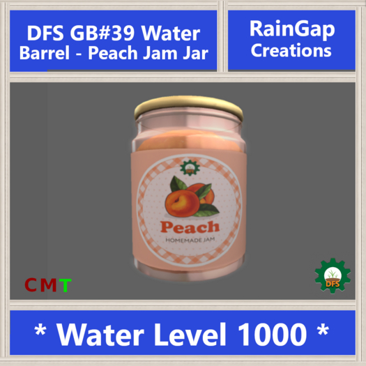 Second Life Marketplace - DFS GB#39 Water Barrel - Peach Jam Jar ACTUAL ...