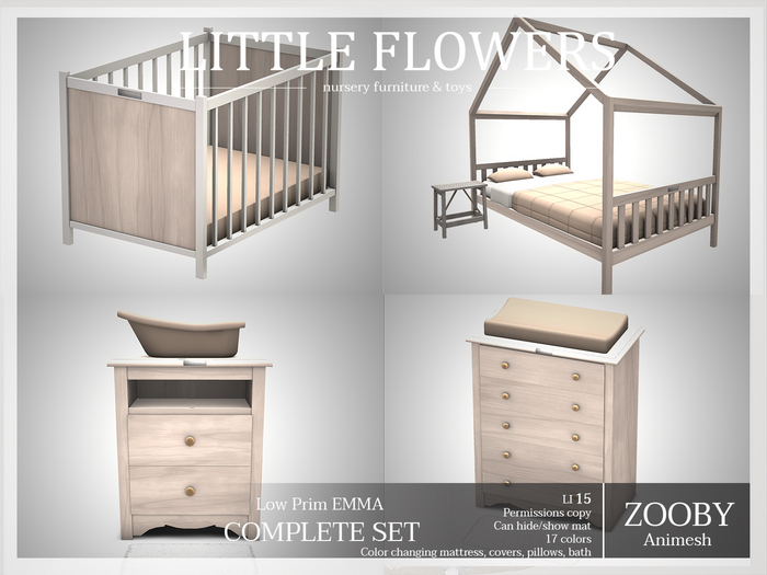 Second Life Marketplace - Emma Nursery - Zooby| Low Prim