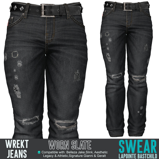 Second Life Marketplace - Jeans Worn Slate