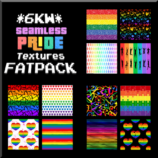 Second Life Marketplace - *6KW* FULL PERM Seamless PRIDE Textures FATPACK