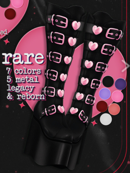 Second Life Marketplace - 13. {minuit} Heartache Gacha Boots [reborn] RARE