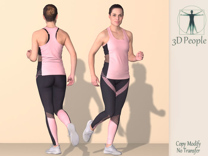 Second Life Marketplace - 3D People - Sports People - Girl Running 3 (4 LI)