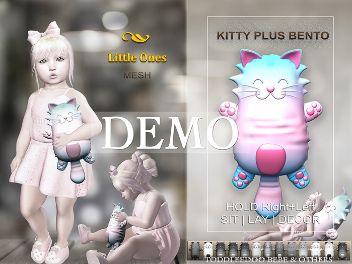 Second Life Marketplace - ~LO~ Kitty Plush BENTO DEMO