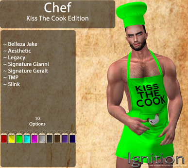 Second Life Marketplace - Ignition Chef Kiss The Cook
