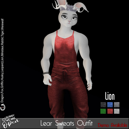 Second Life Marketplace - SWO Lear Sweats UPD for Jomo Male Lion v1