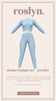 Second Life Marketplace - roslyn. sienna lounge set. powder