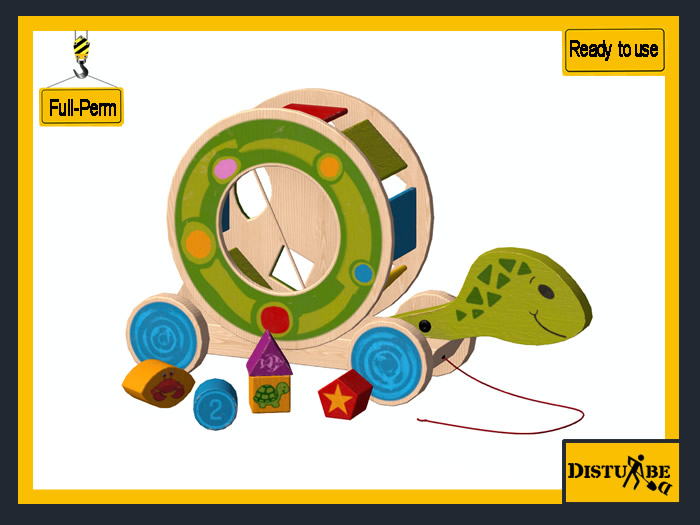 Second Life Marketplace - ::DisturbeD:: Kid Toys - Turtle Pull Toy ...