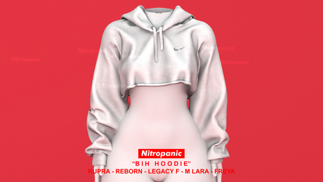 Second Life Marketplace - Nitropanic_Bih Hoodie WHITE (ADD)