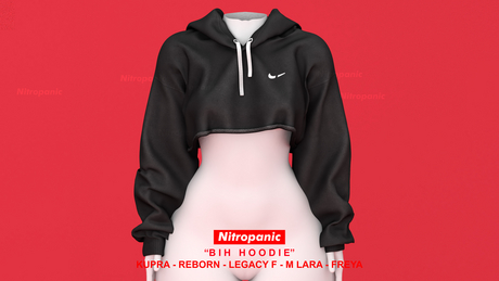 Second Life Marketplace - Nitropanic_Bih Hoodie BLACK (ADD)
