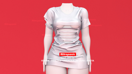 Second Life Marketplace - Nitropanic_MAD DRESS white (ADD)
