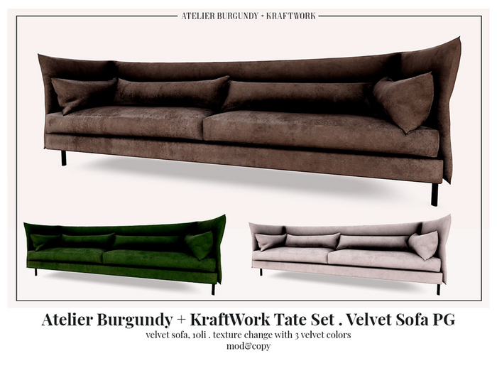 Second Life Marketplace - Atelier Burgundy + KraftWork Tate Set ...