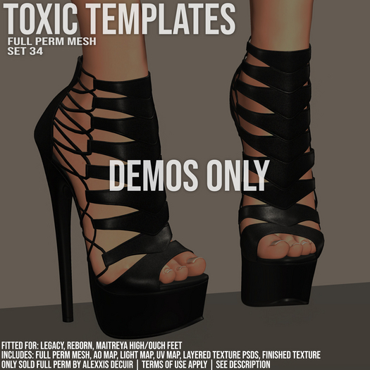 Second Life Marketplace - DEMOS - Toxic Templates Full Permission Mesh ...