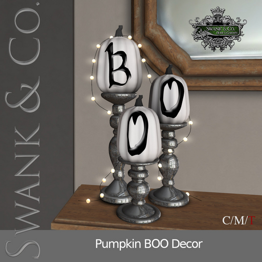 Second Life Marketplace - Swank & Co. Pumpkin BOo Decor