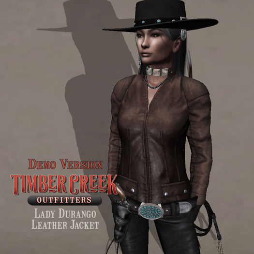 Second Life Marketplace - [Timber Creek] Lady Durango Leather Jacket-DEMO