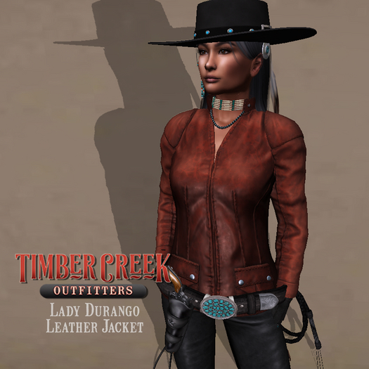 Second Life Marketplace - [Timber Creek] Lady Durango Leather Jacket-Red