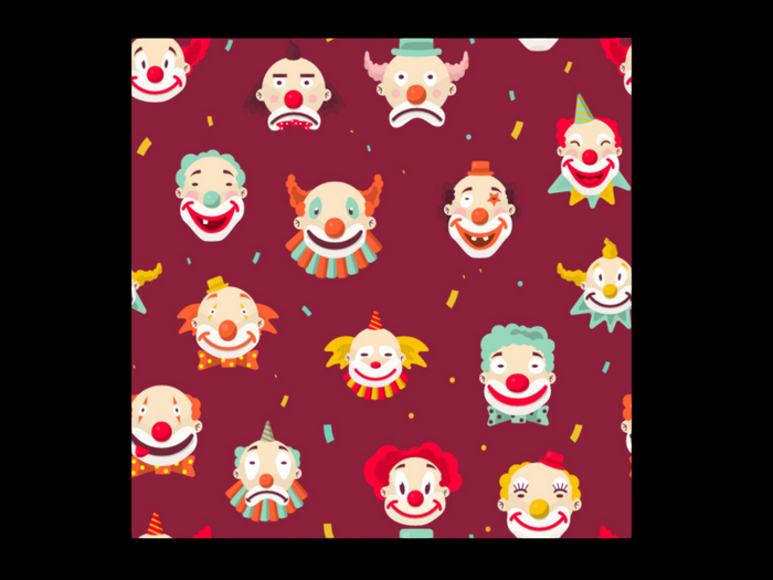 Second Life Marketplace - *6KW* FULL PERM Seamless Clowns Wallpaper Texture