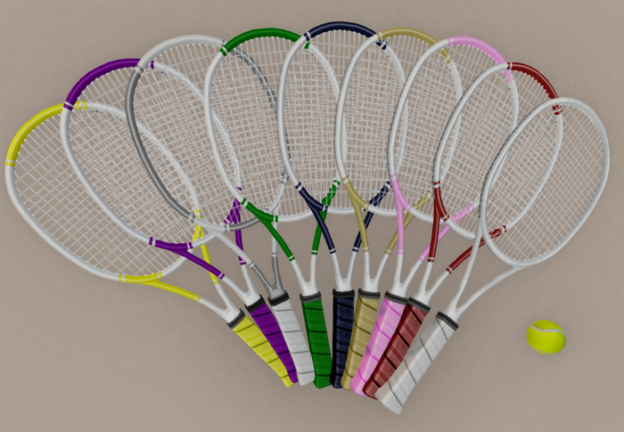 Second Life Marketplace - TKC - Tennis Rackets - White Pack (Xeolife)