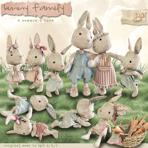 Second Life Marketplace - !gO! bunny family - Hop