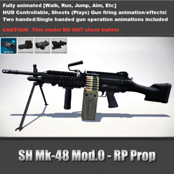 Second Life Marketplace - SH RP Prop Gun - Mk-48 Mod.0