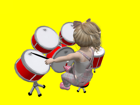 Second Life Marketplace - Toddler Drum Set Animated