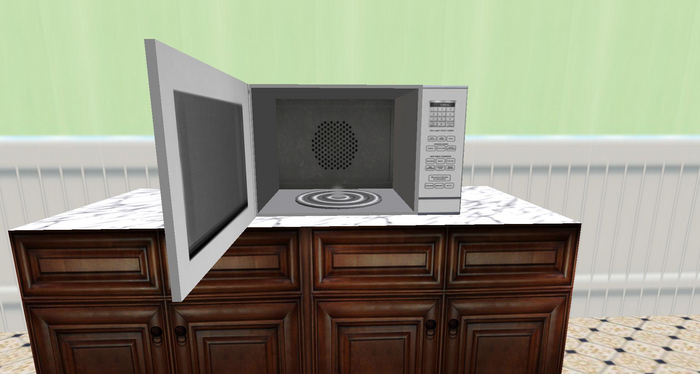 Second Life Marketplace - GP REAL MICROWAVE OVEN 6 - Grey - 5 prims