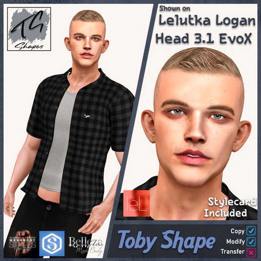 Second Life Marketplace - -TS- Toby Shape (For Logan 3.1 EVOX Head ...