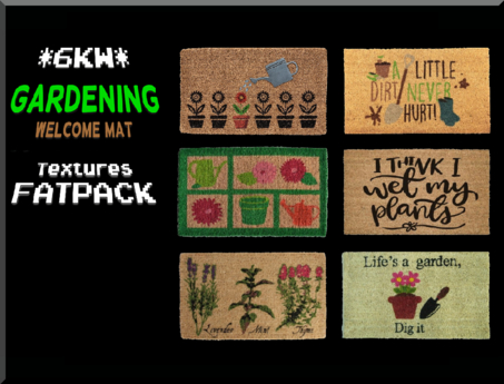 Second Life Marketplace - *6KW* FULL PERM Gardening Welcome Mat ...