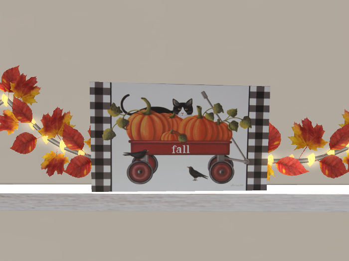 Second Life Marketplace - Fall Wagon Box Sign