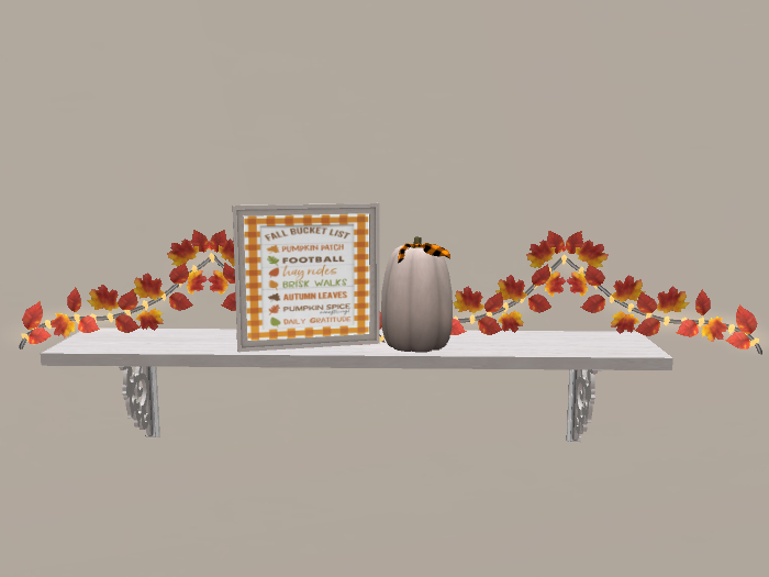 Second Life Marketplace - Fall Bucket List Shelf Collection