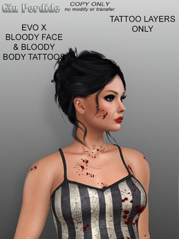 Second Life Marketplace - Bloody Evo X Face & Body Tattoos