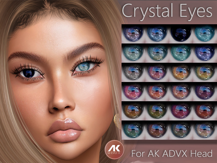 Second Life Marketplace - Crystal Eyes - Applier for AK ADVX