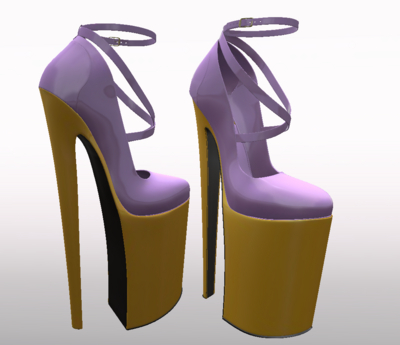 Second Life Marketplace - Heels Platform with Straps light1 Color HUD ...