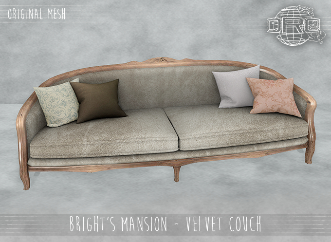Second Life Marketplace - -DRD- Bright's Mansion - Velvet Couch