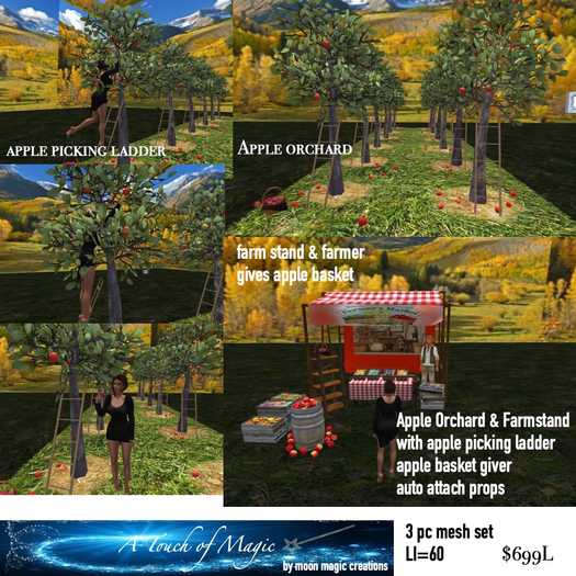 Second Life Marketplace - Apple picking Orchard & Famstand-Box LI=60