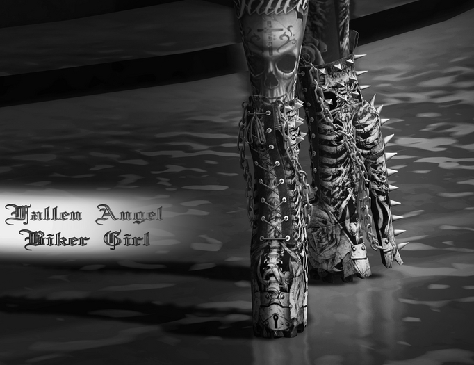 Second Life Marketplace - Exc-115 Biker series - FALLEN ANGEL-BOOTS DEMO