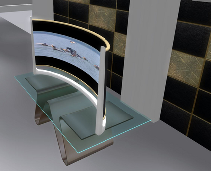 Second Life Marketplace - White Curved Interactive Screen TV