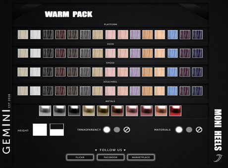 Second Life Marketplace - Gemini -Moni Heels- WARM PACK (Add me)