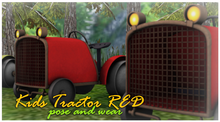 Second Life Marketplace - EVH Kids Tractor Red